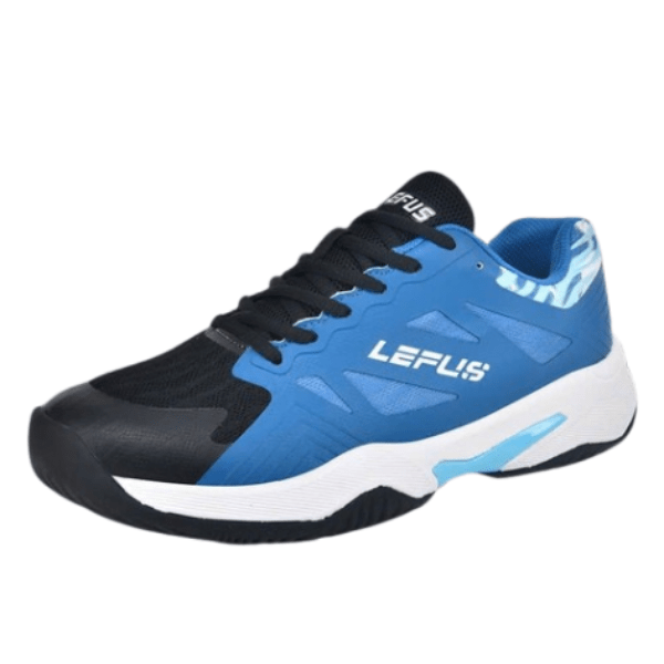 Lefus L035 Indoor Court Shoes (Black/Blue) – Muslim Sports
